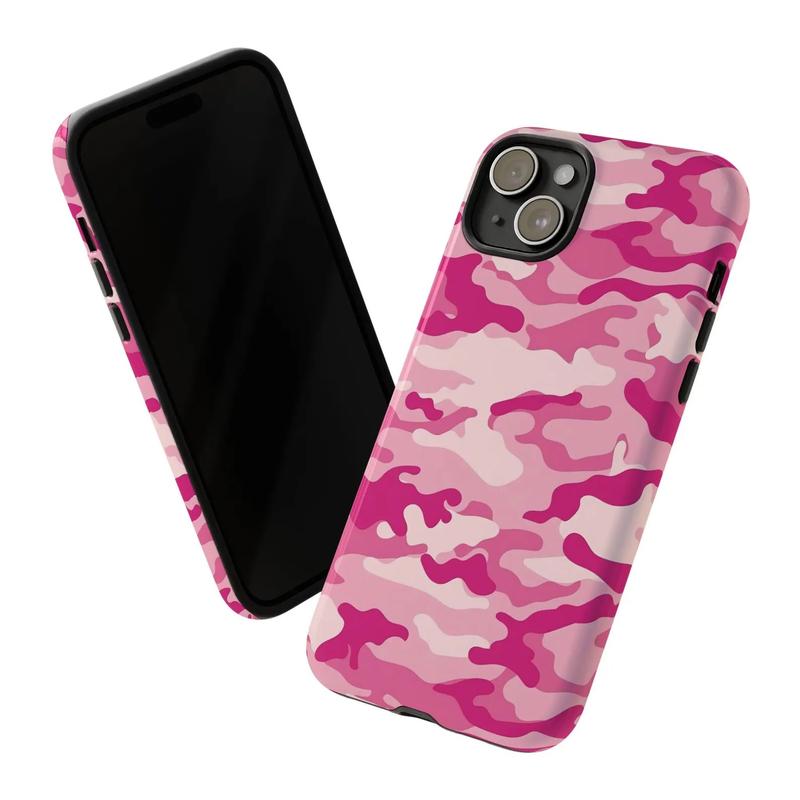 Pink Camouflage iPhone 17 Series Case with Bow Design Cute Coquette ...