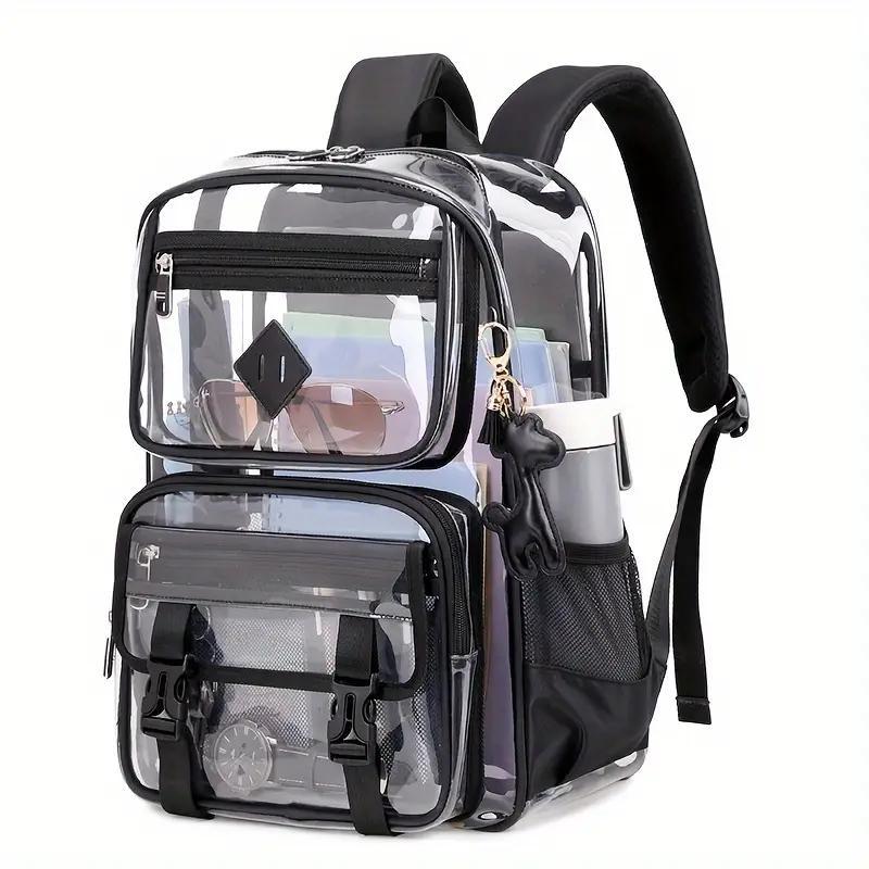Clear Backpack with Multiple Pockets for School, Travel, and Work C ...