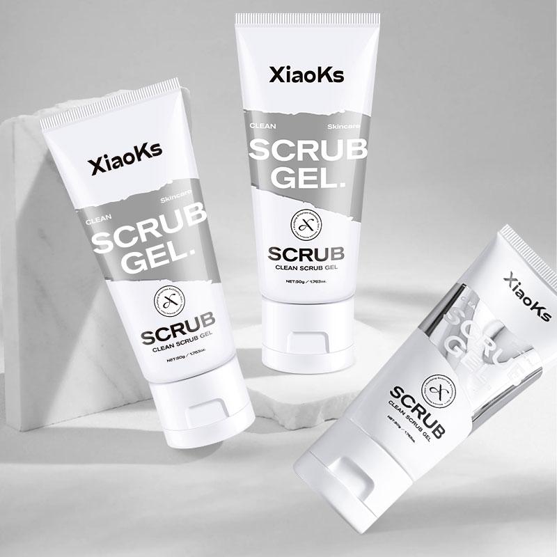 XiaoKs Clean Scrub Gel (3-Pack) with Carbomer & Betaine - 1-Minute Exfoliation, Mild & Gentle ...