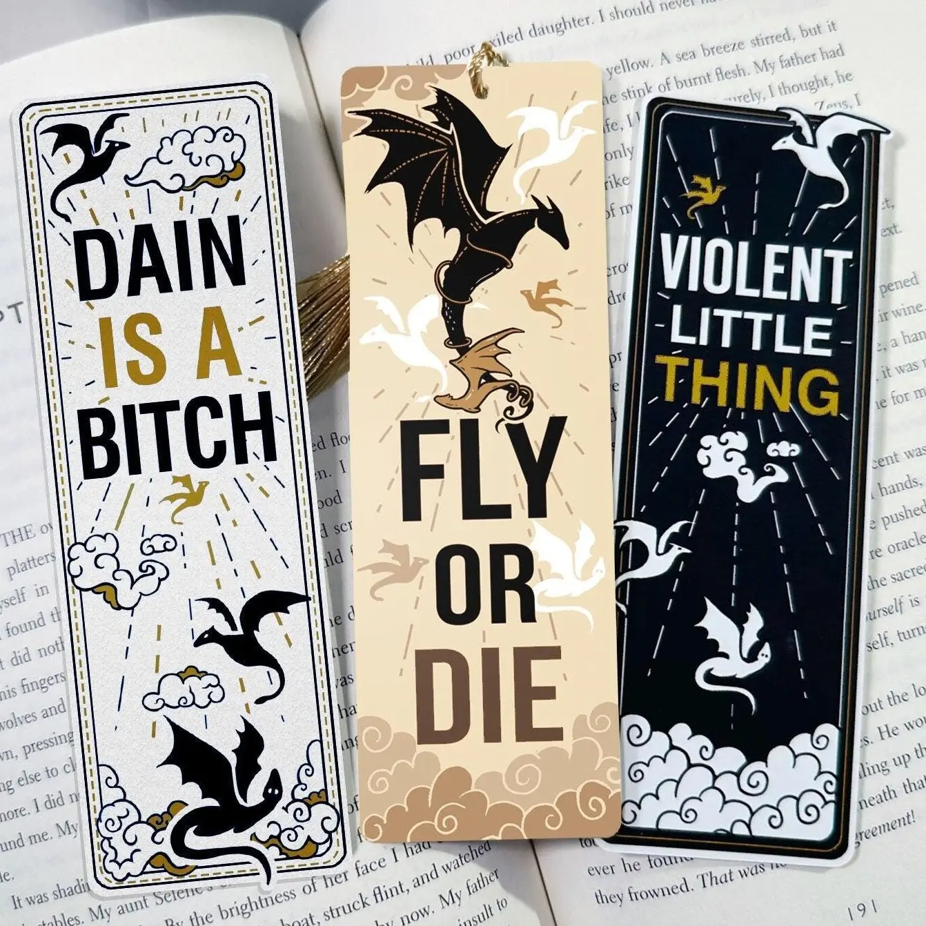 Fourth Wing Bookmark Set, BootsTees, Fourth Wing Merch, 4th Wing Gifts ...