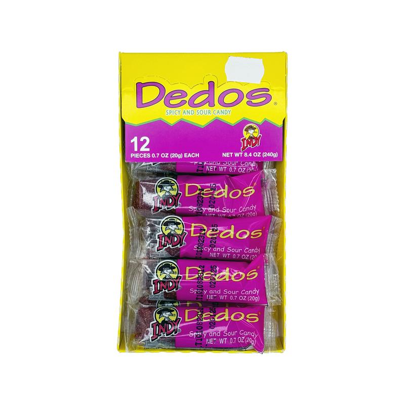 Indy Dedos Spicy and Sour Chili Candy 12 Pieces, Mexican Candy Dulces ...