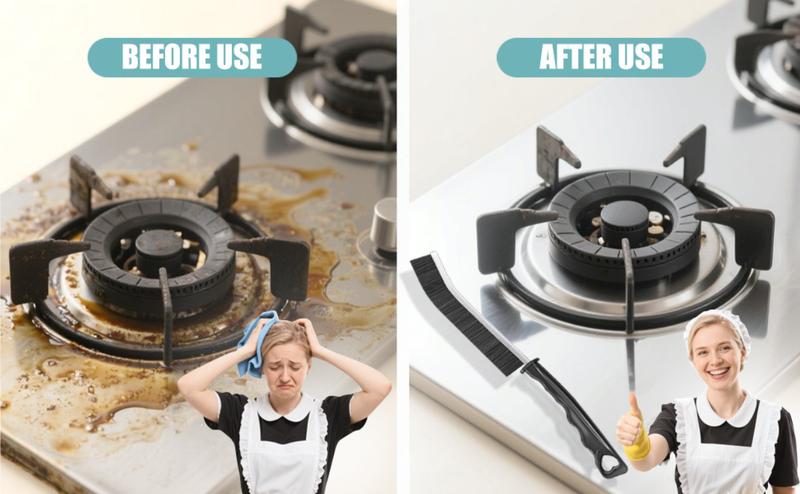 6Pcs Crevice Cleaning Brushes for Household Use, Grout Cleaner Brush ...