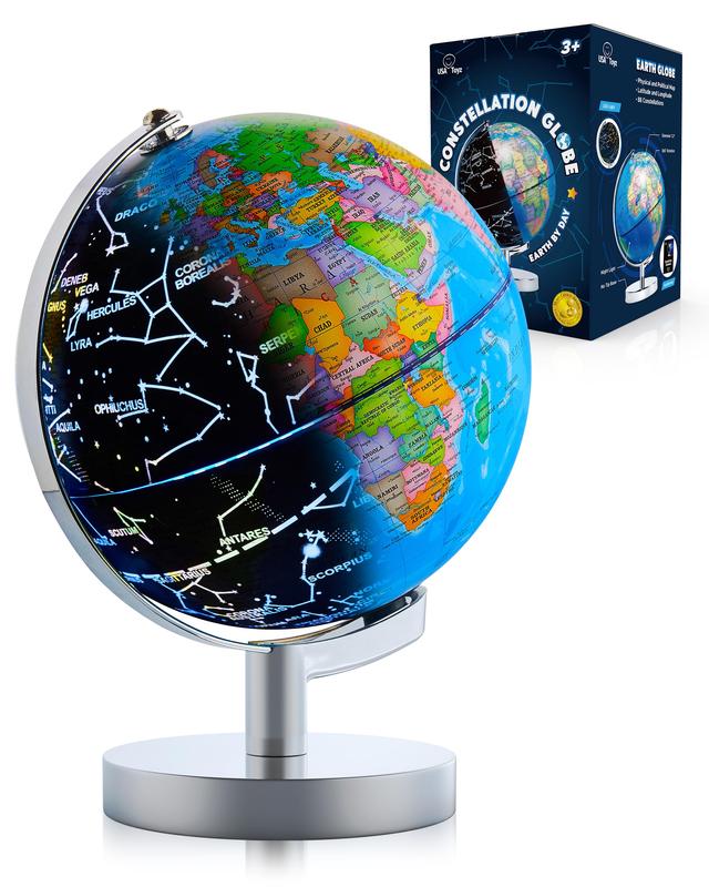 Illuminated Globe | 3-in-1 STEM World Globe with LED Light ...