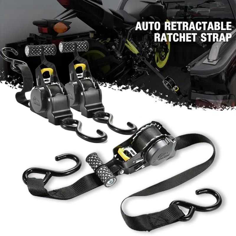 Heavy-Duty Aluminum Cargo Strap, Ratchet Straps, Automatic Retractable ...