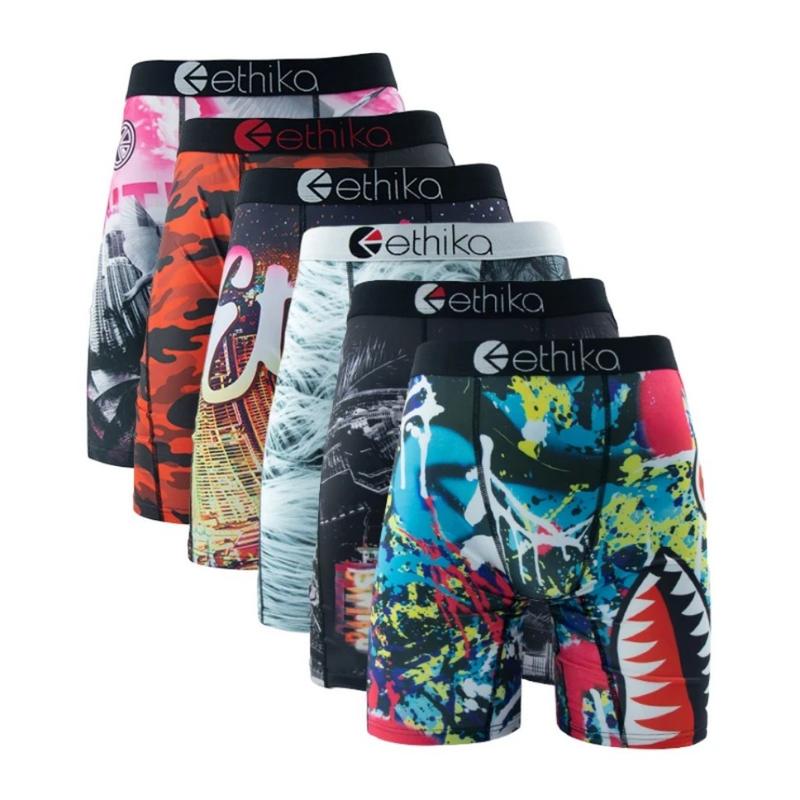 ETHIKA 6Pcs Men Underwear Boxers Breathable Man Swimming Underpants ...