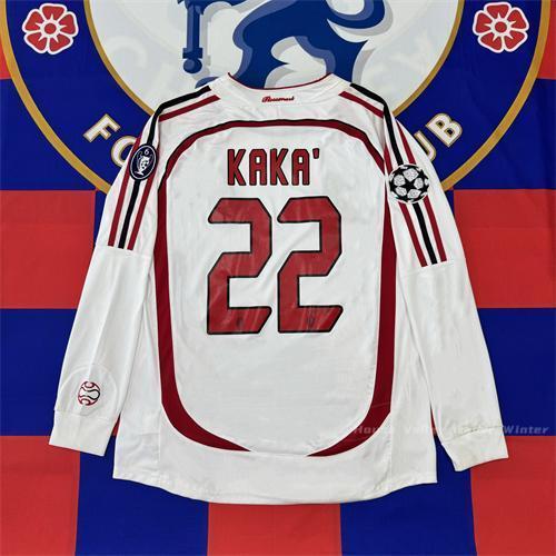 Soccer Jersey/Fans Version/Home kit/Kaka #22/White Red/Long Sleeves ...