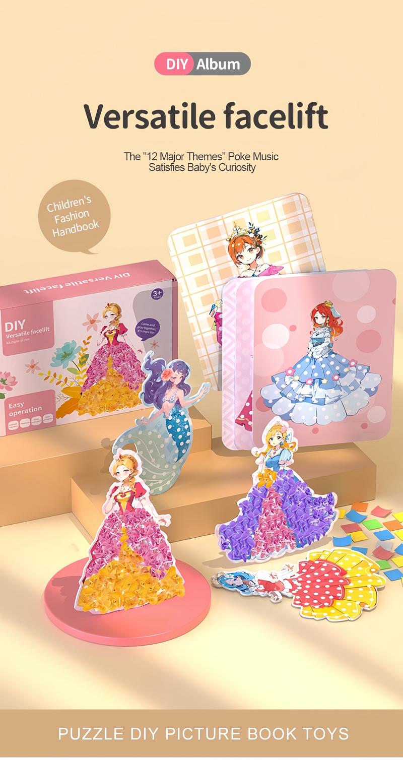 Princess Poke-In Art Kit – Cute DIY Paper Flower Craft for Girls Ages 4 ...