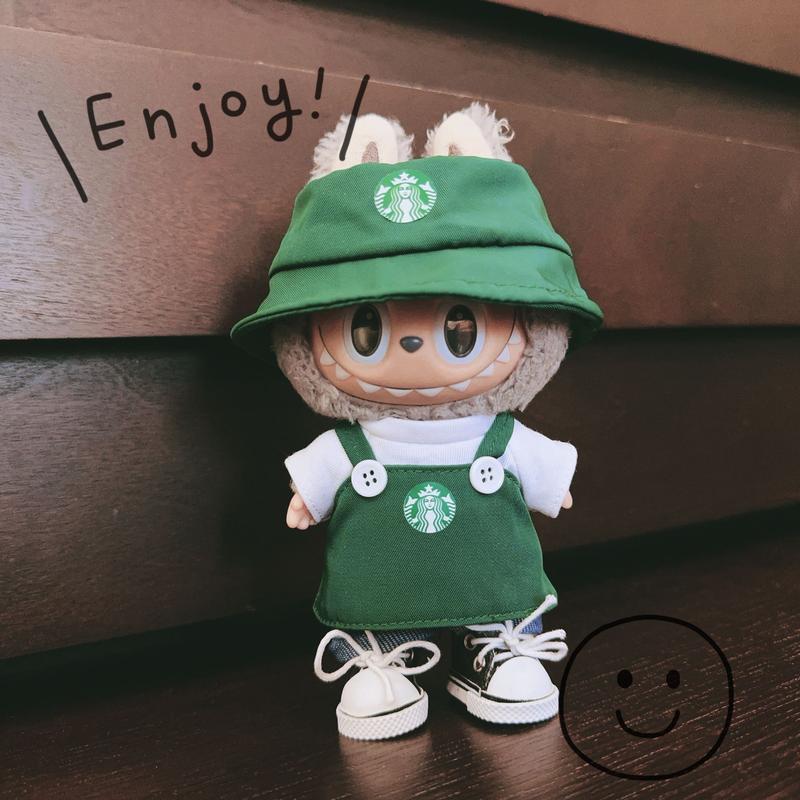 labubu clothes Labubu doll clothes, labubu Starbucks work clothes set ...