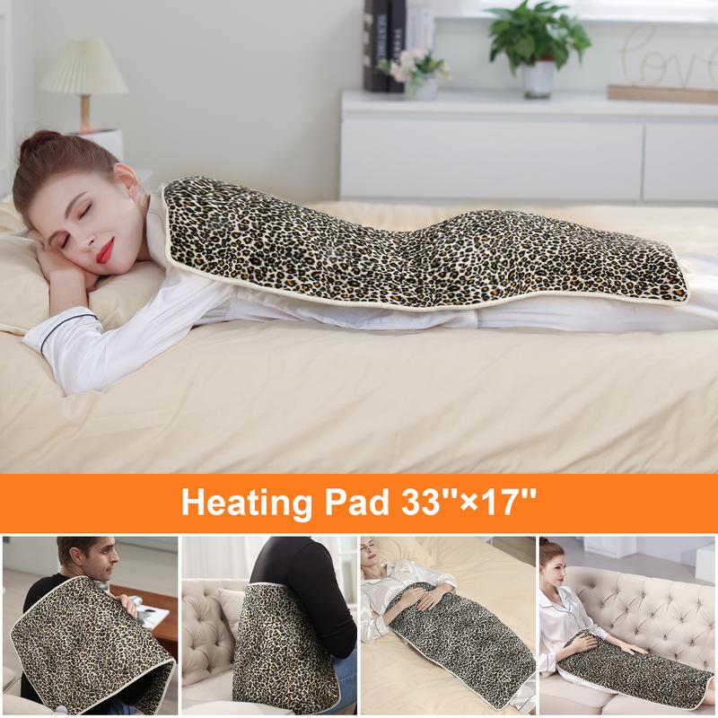 XXL oversized heating pad, 33 x 17 inches, 24 x 12 inches, with 6 ...