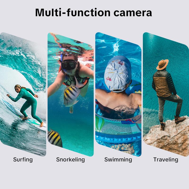 W&O Waterproof Camera 4K 64MP Autofocus Selfie Dual Screen Waterproof ...