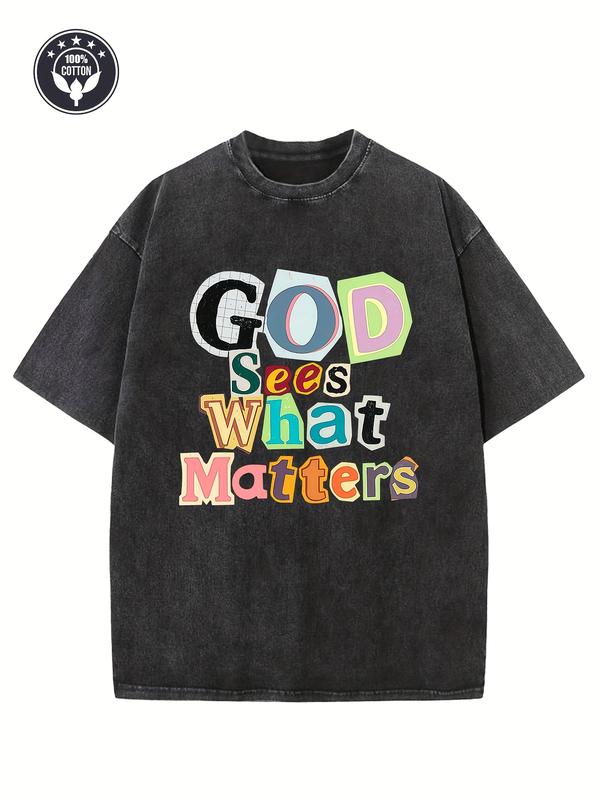 Men's Vintage Christian Faith T-Shirt - Heavyweight 230gsm 100% Cotton ...