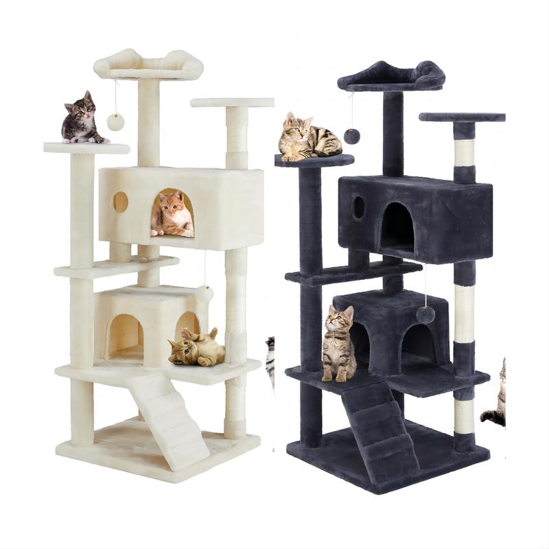 Multi-purpose Cat House Furniture Activity Center with Scratching Posts ...