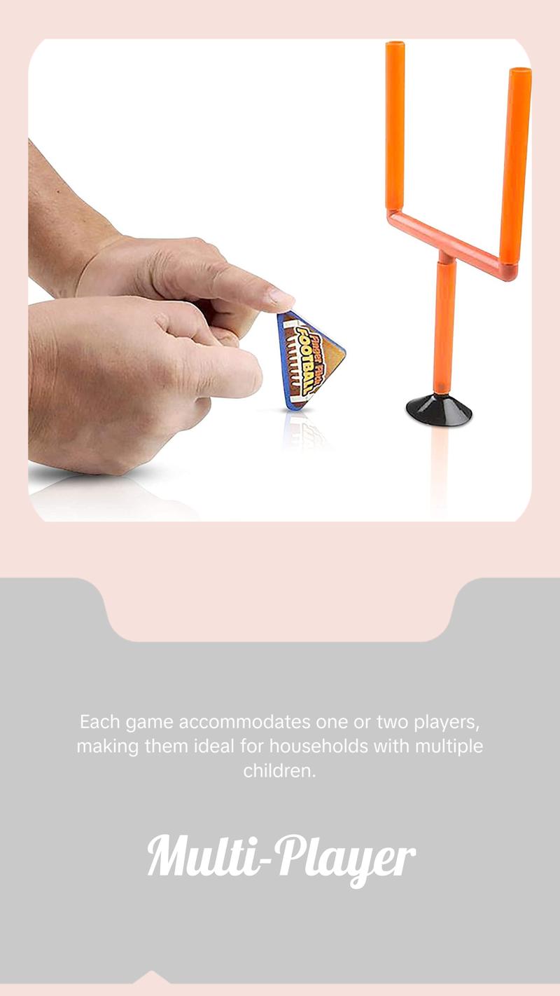 Flick Football Games, Set of 2, Mini Table Top Sports Games with Posts ...
