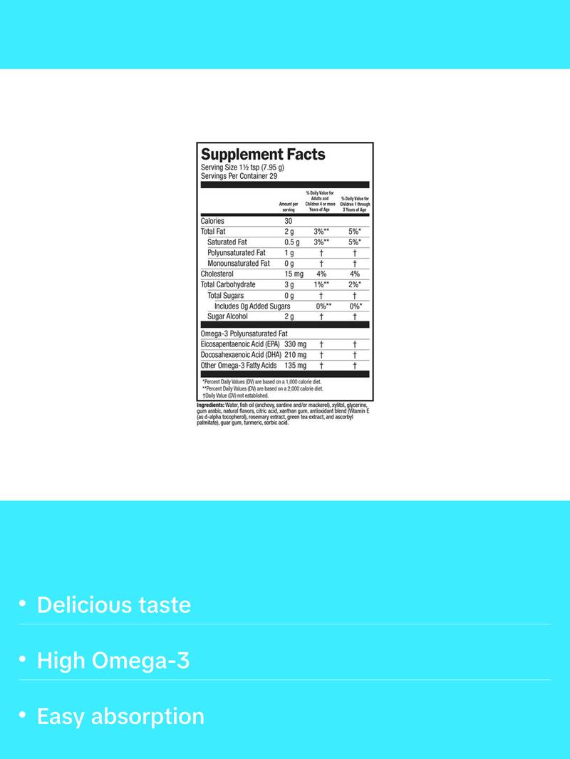 Barlean's Chirpin' Slurpin' Lemonade Fish Oil Healthcare Dietary