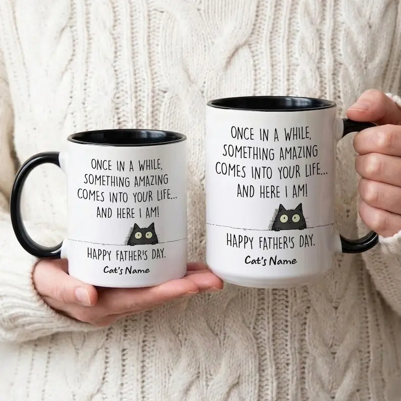 Personalized Cat Dad Mug: Funny Father’s Day Gift From Cat - TikTok Shop