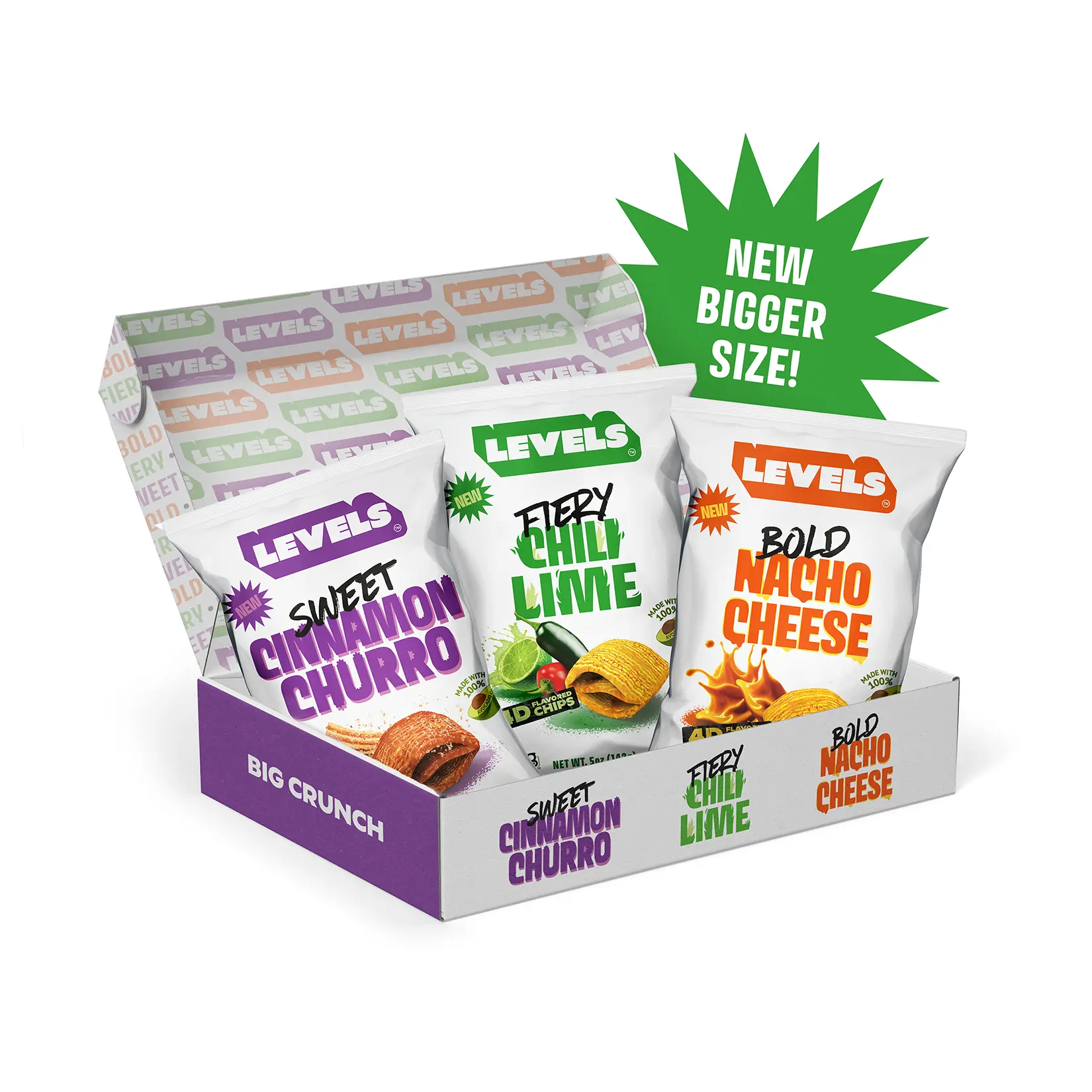Levels by Brent Rivera 3 Pack 5 oz Bags (15 total ounces) Fiery Chili ...
