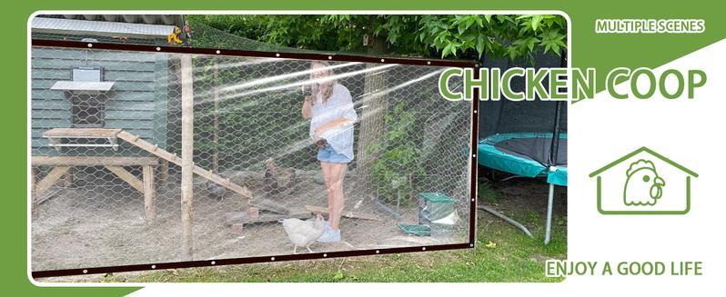 4Pack 7x10FT Clear Waterproof Tarp with Reinforced Metal Grommets UV ...