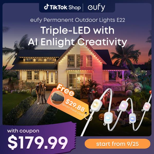 【Exclusive Bundle】eufy Security Permanent Outdoor Lights E22 100ft with ...