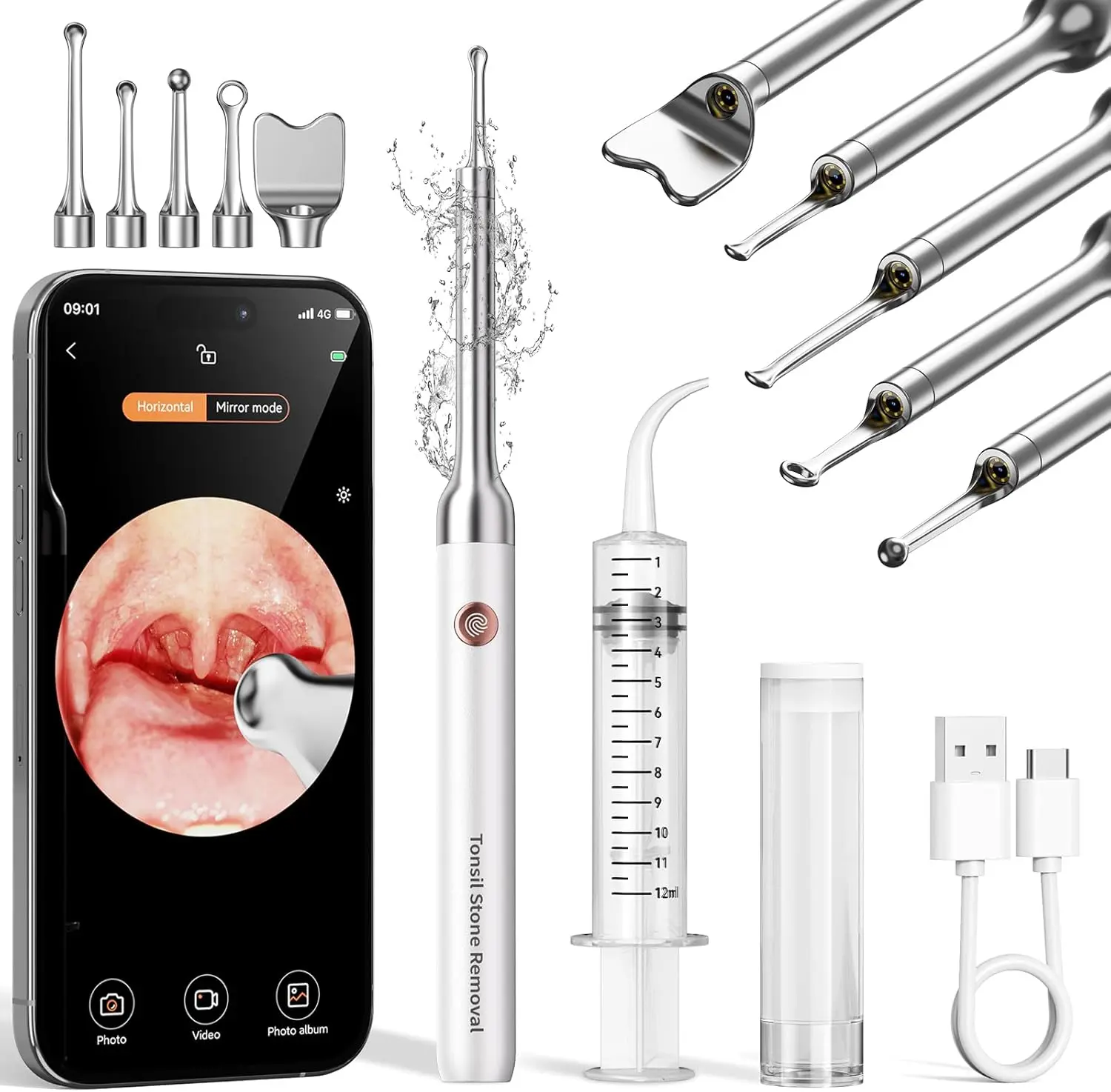 2026 Upgraded Electronic TonsilStone Remover Tonsil WiFi-Connected ...