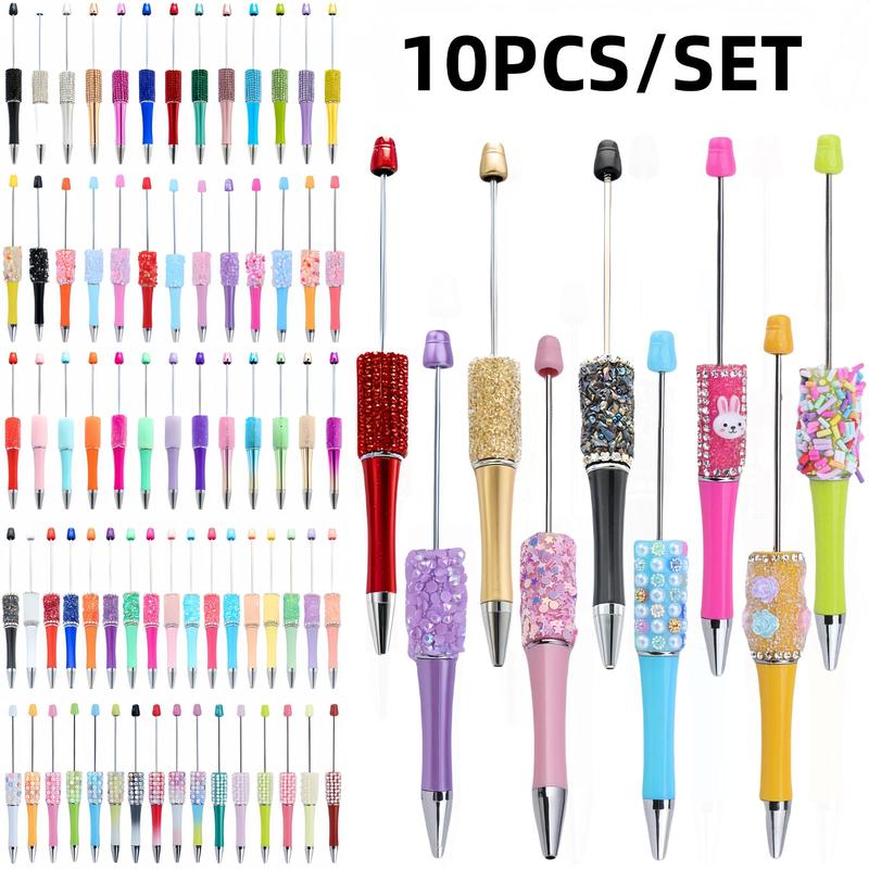 Random Color Rhinestone Decor Ballpoint Pen, 10pcs/set Creative Glitter ...