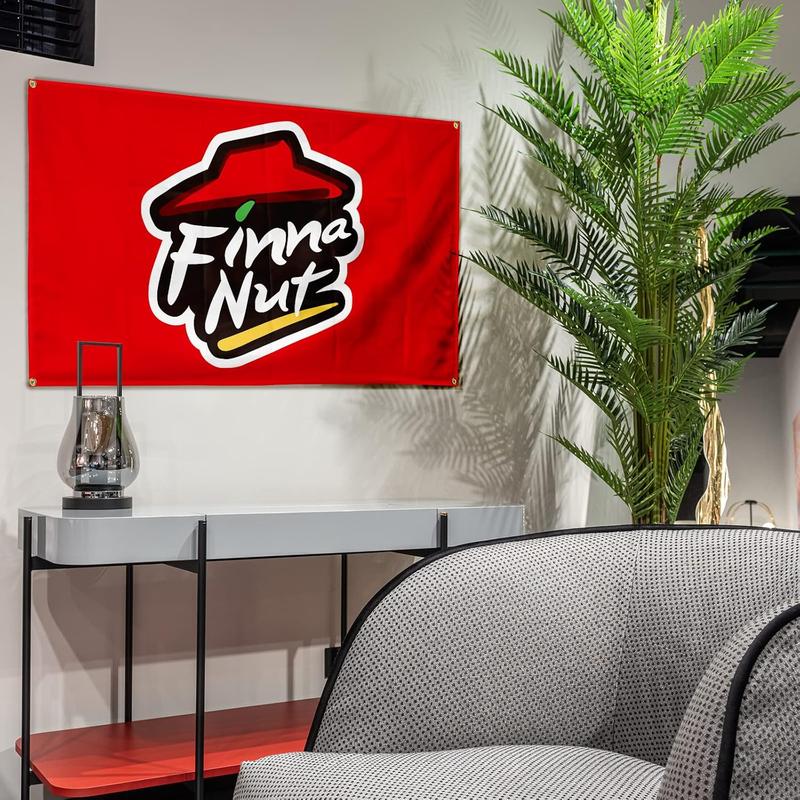 Finna Nut Pizza 3x5Ft Flag Funny Poster Tapestry for College Dorm Room Man Cave Wall Hanging ...
