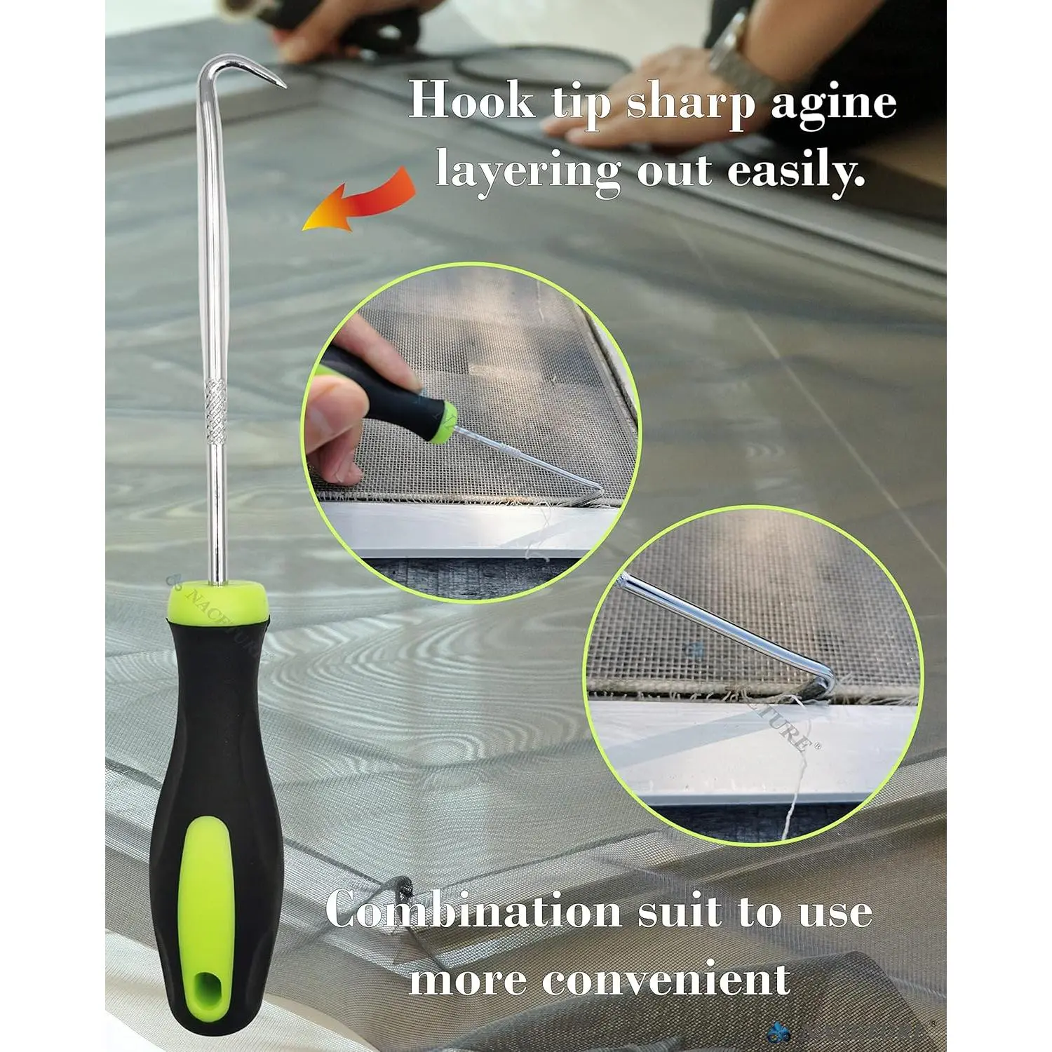 20 Pieces Screen Door Tool Kit Screen Installer Clips with Screen ...