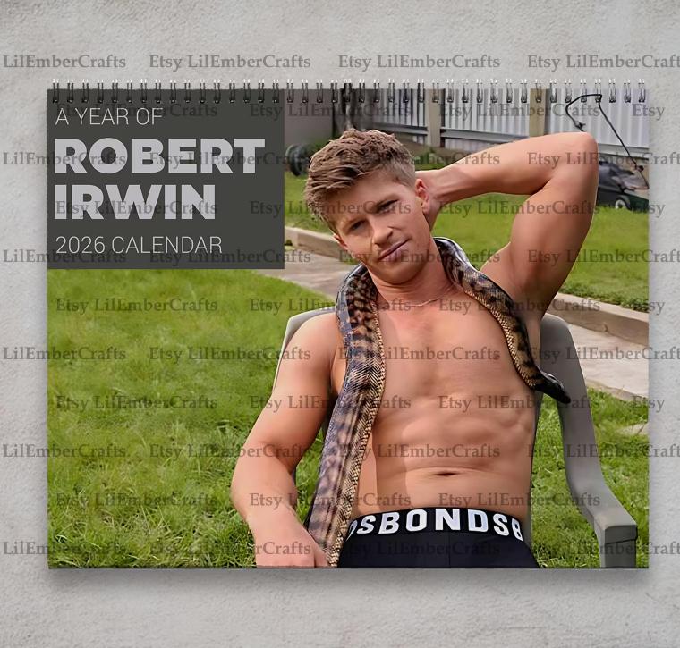 Robert Irwin 2026 Wall Calendar, Celebrity Fan Planner, Animal Lover ...