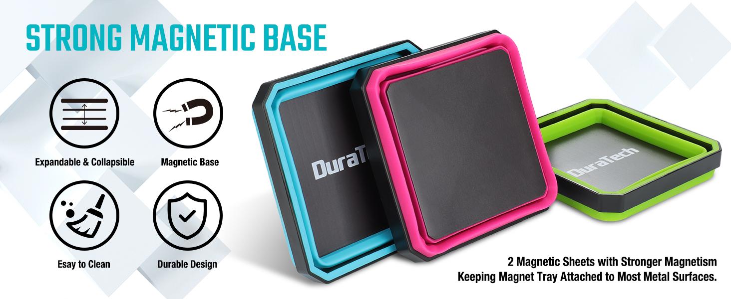 #fathersdaygift DURATECH Magnetic Foldable Parts Tray Set, 3 Pack ...