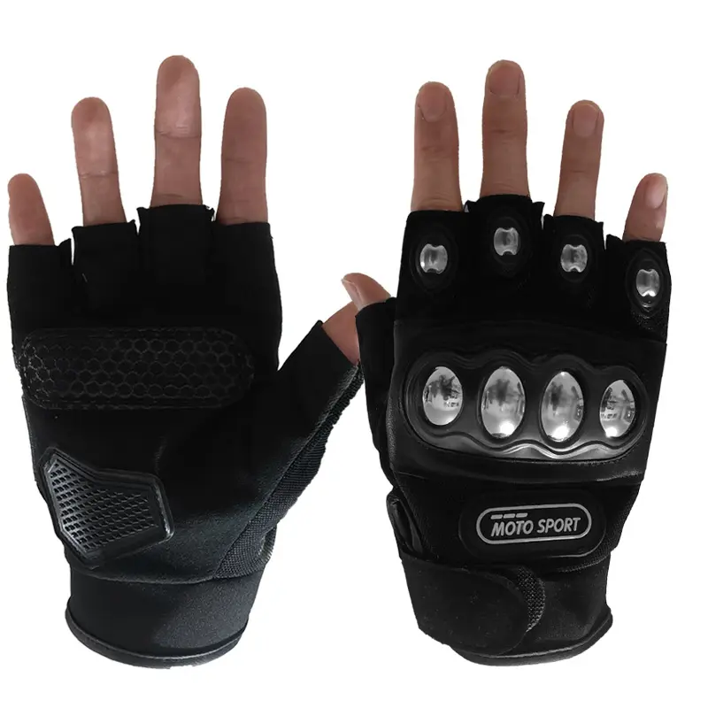 Men’s Tactical Half-Finger Gloves, Steel Shell Protection for ...