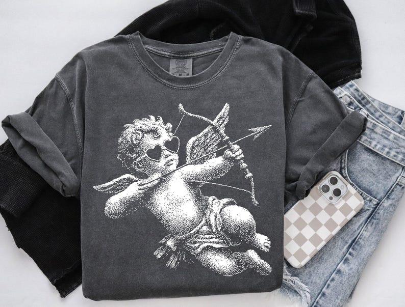 Comfort Colors Retro Valentines Day Tee, Vintage Cupid T-shirt ...