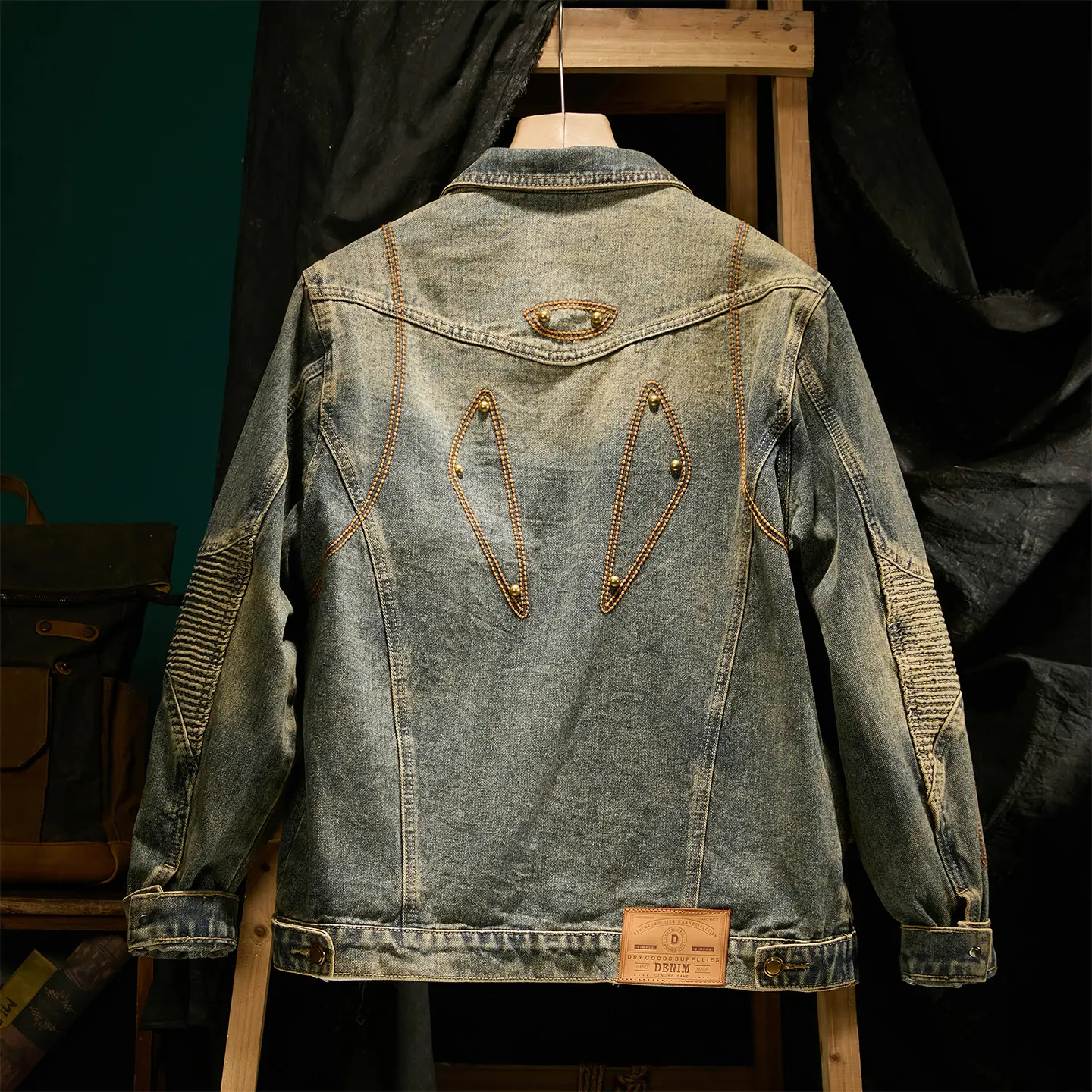 New Arrival Mud Yellow Denim Jacket for Men, Loose & Comfortable with ...
