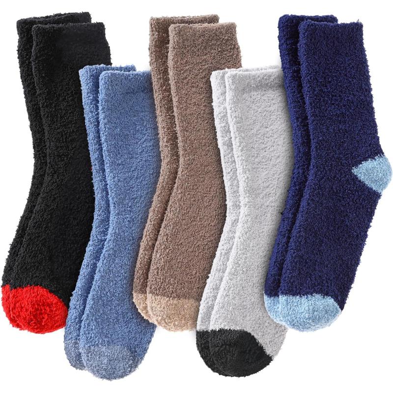 Mens Fuzzy Socks Cozy Fluffy Winter Warm Slipper Socks Microfiber Soft ...