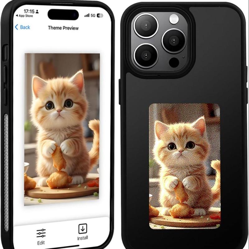 AI Smart 4 Color Ink Screen Phone Case, 1 Count NFC Personalized ...