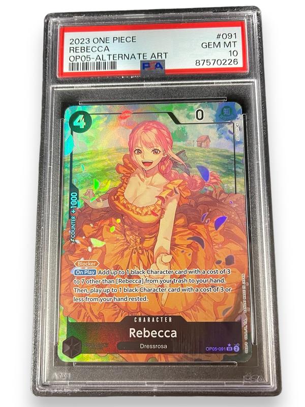 PSA 10 Rebecca OP 05 Alternate ART GEM MINT 10 #091 2023 One Piece ...
