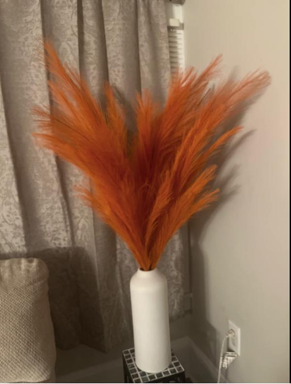 3PCS Large Tall 43'' Fluffy Artificial Pampas Grass, Fake Pompous ...