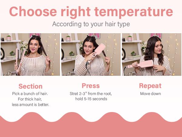 【newyearnewme】Aima Beauty Beach Waves Curling Wand, Negative lonic Natural Waver Curler Styling ...