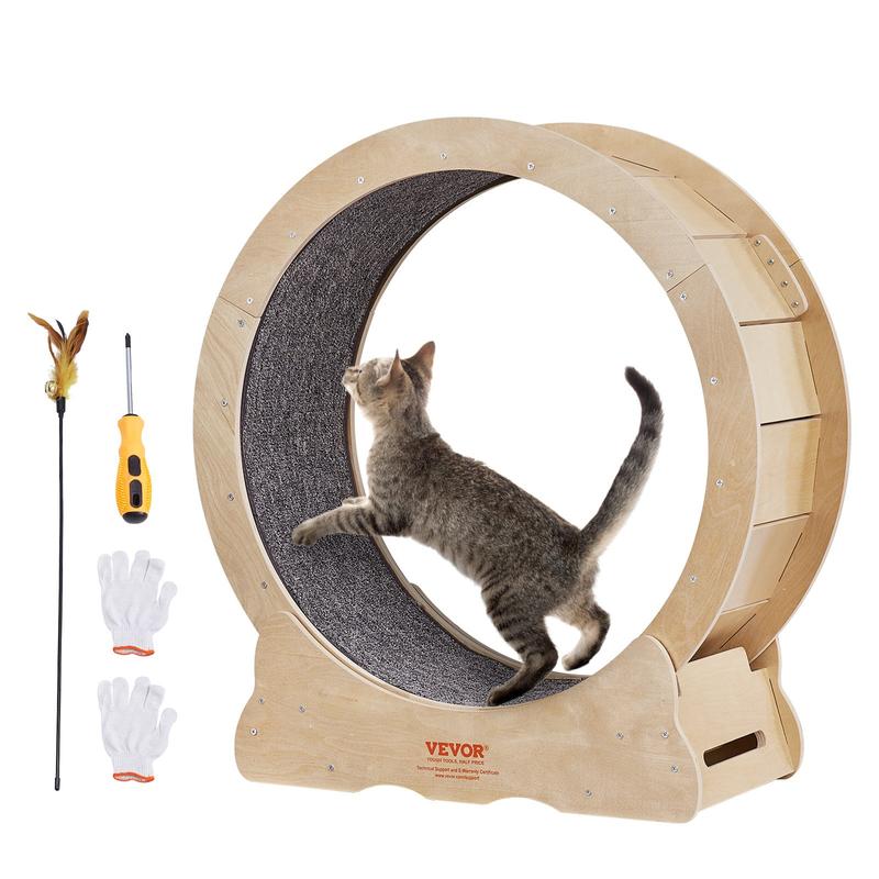 VEVOR Cat Exercise Wheel, Large Cat Treadmill Wheel for Indoor Cats, 29 ...