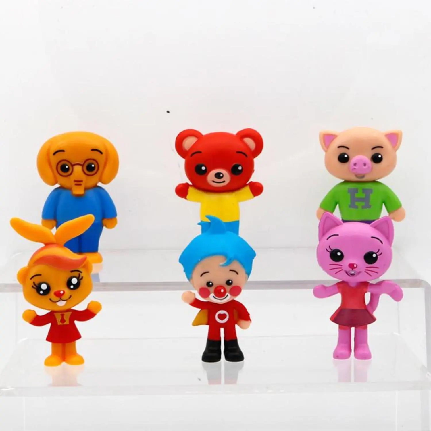 6Pcs/set Cute Plim Plim Clown Anime Figure Toy PVC Enlightenment ...