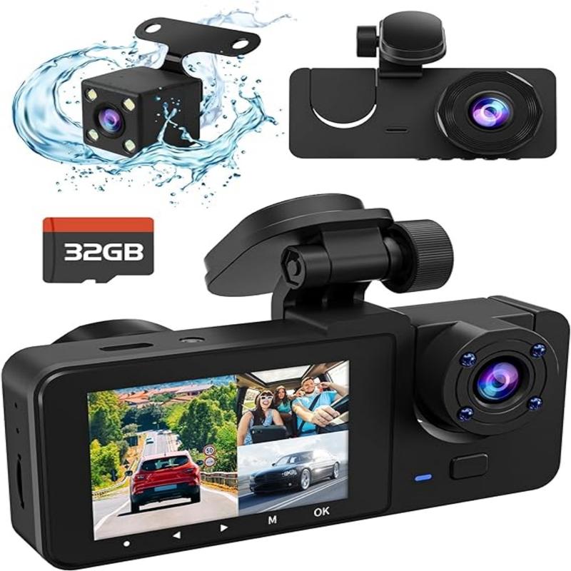 【US 2025 Deals for You Days】Car camera-4K driving recorder 32GB memory card, 24-hour front and ...