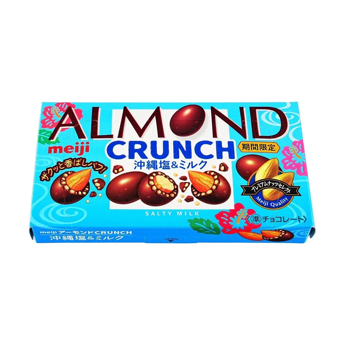 Meiji Okinawa Salt Almond Chocolate 57g - Japanese Snack, Salty Sweet ...