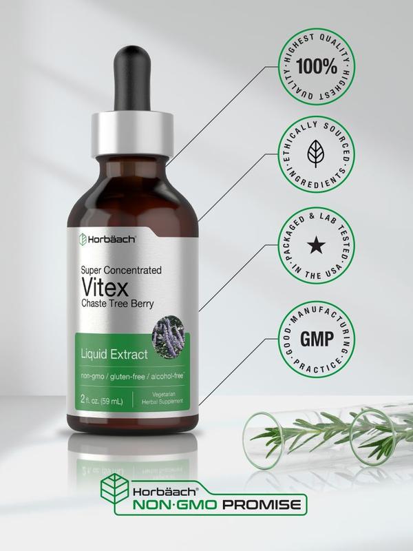 Horbäach Vitex Berry Chasteberry Extract | 2 fl oz | Super Concentrated ...