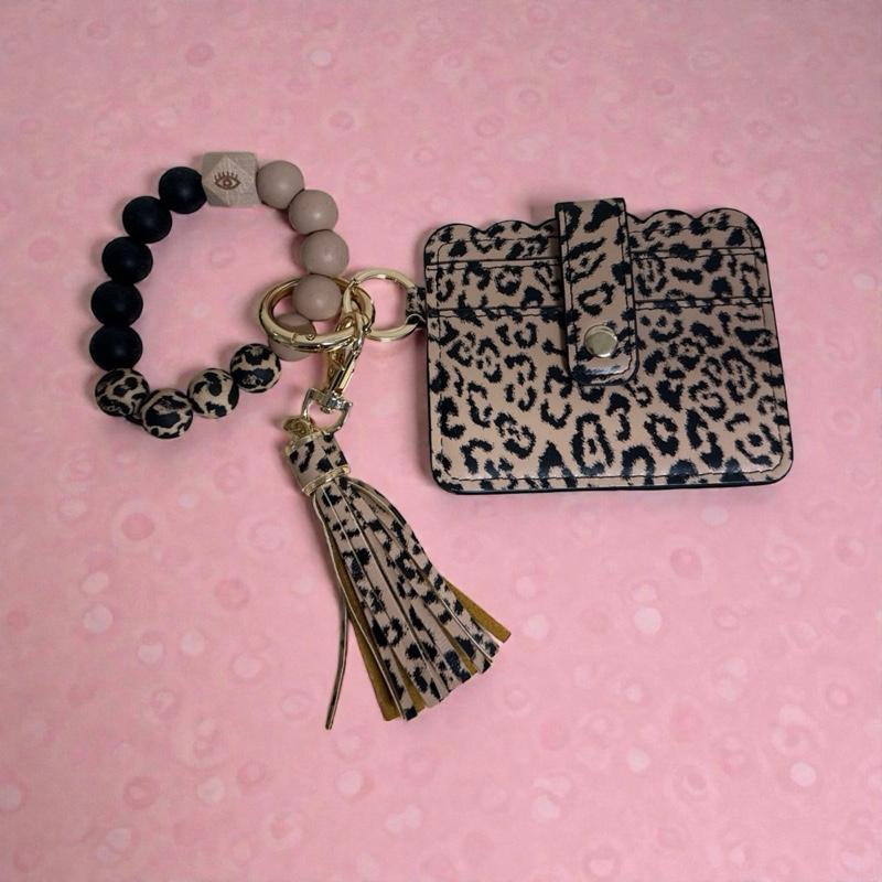 Leopard Card Holder Wristlet - Compact & Stylish - TikTok Shop
