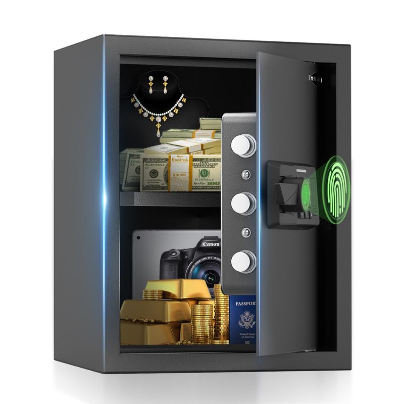 Smart Home Safe 1.5 Cub Biometric Safe Box, Quick-Access with ...
