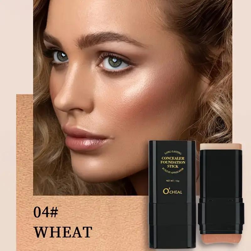 2-In-1 Waterproof Flawless Coverage Concealer Foundation Stick, Long ...