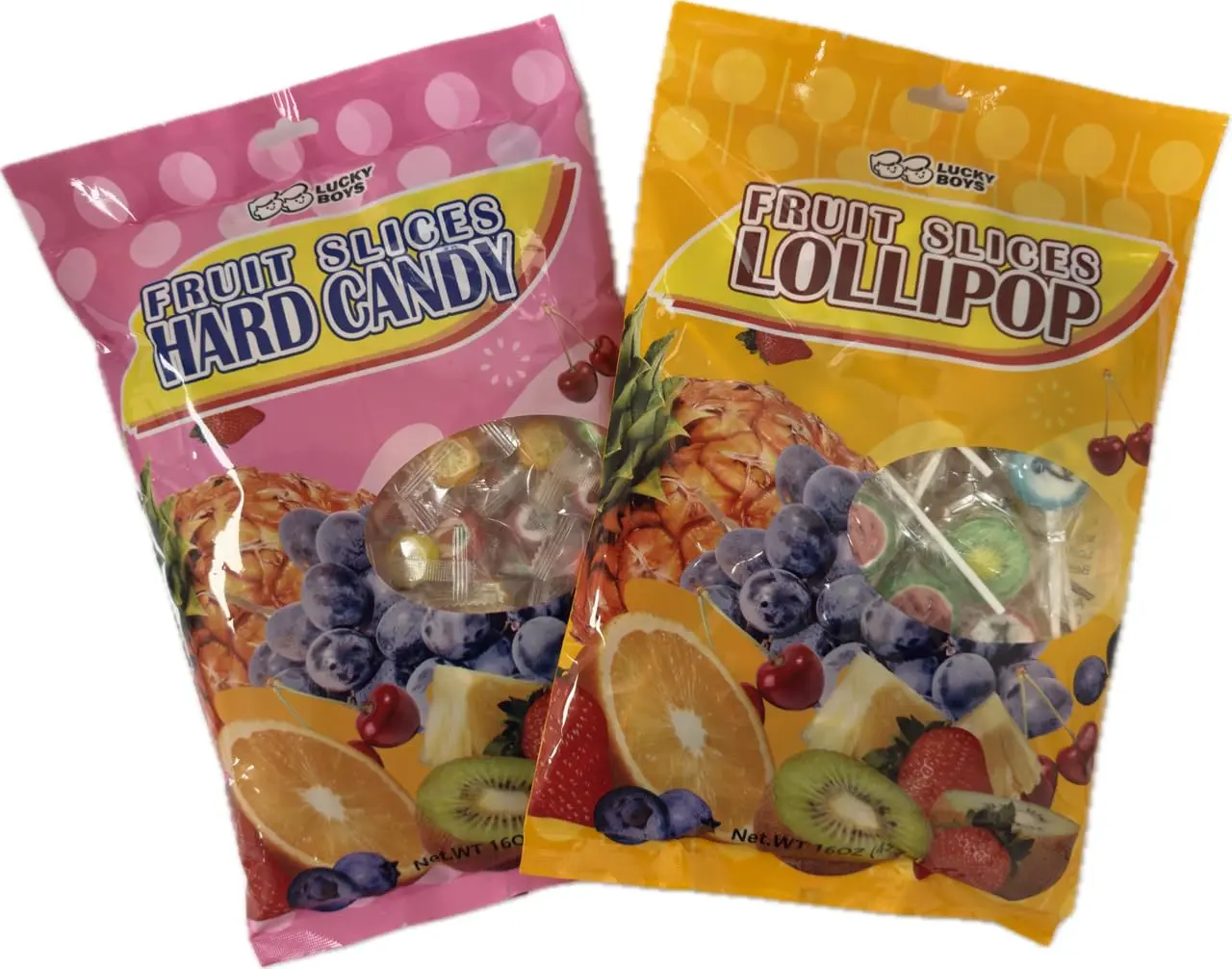 Lucky Boys Fruit Slices Candy Hard Candy Bulk 1 lb Bag of Individually ...