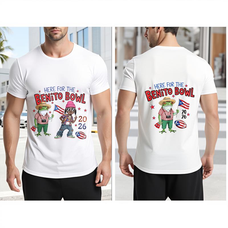 Double-Sided Print 100% Cotton Unisex Here for the Benito Bowl Puerto ...