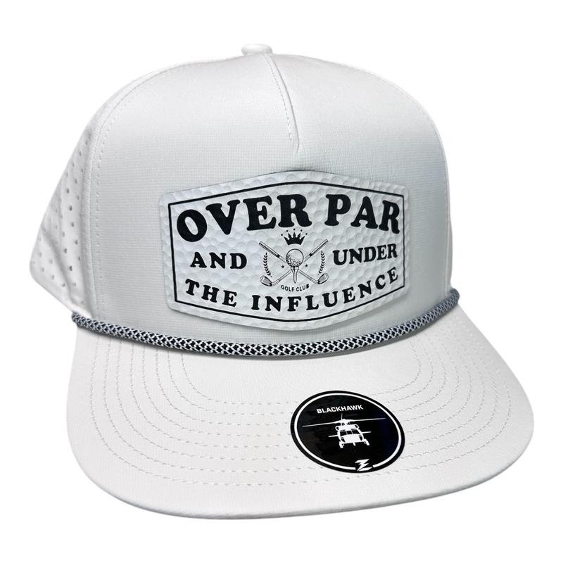 Over par and under the influence performance golf hat - Funny Golf Cap ...
