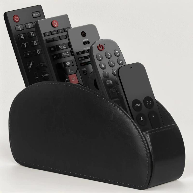 Remote Control Holder, PU Leather Remote Control Box for Desktop ...