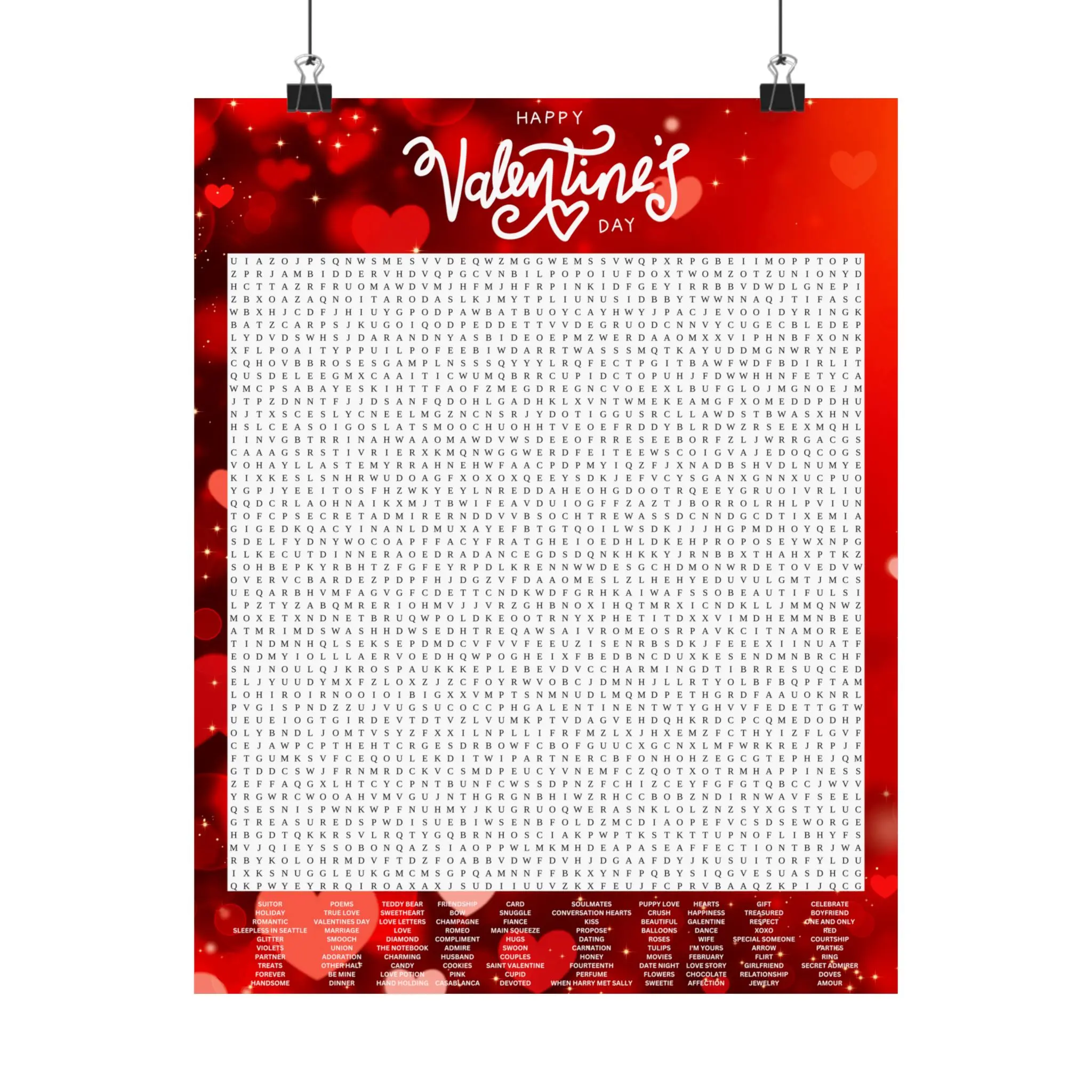 Valentine's Day Poster, Gigantic/Huge Word Search (Great for Kids ...