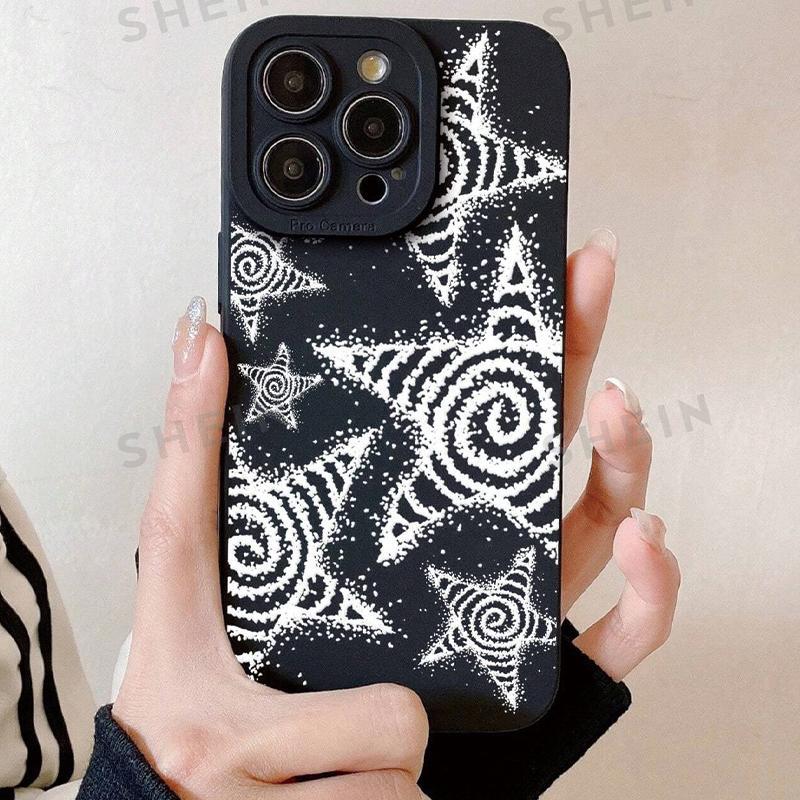 Star Pattern Phone Case, 1 Count Anti-drop Cellphone Protective Case ...